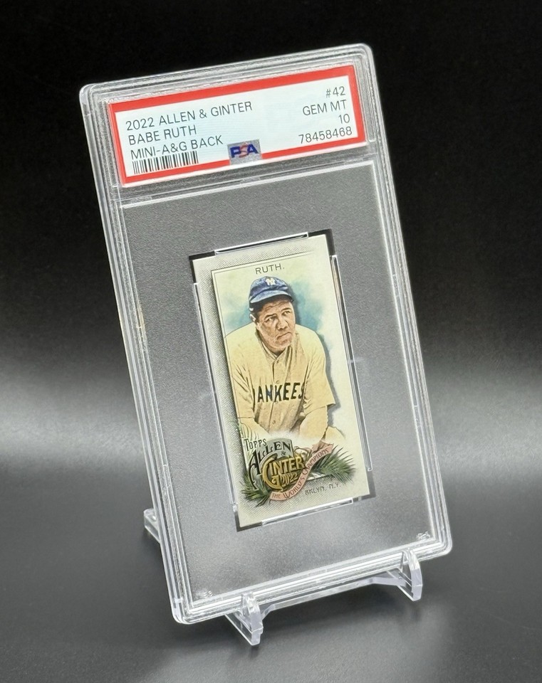 2022 Topps Allen & Ginter #42 BABE RUTH Mini - Allen & Ginter Back PSA ...