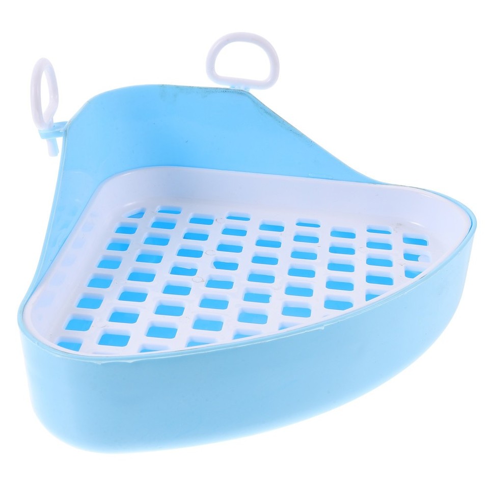 Small Animal Plastic Litter Box Triangle Toilet Tray for Cat Hamster ...
