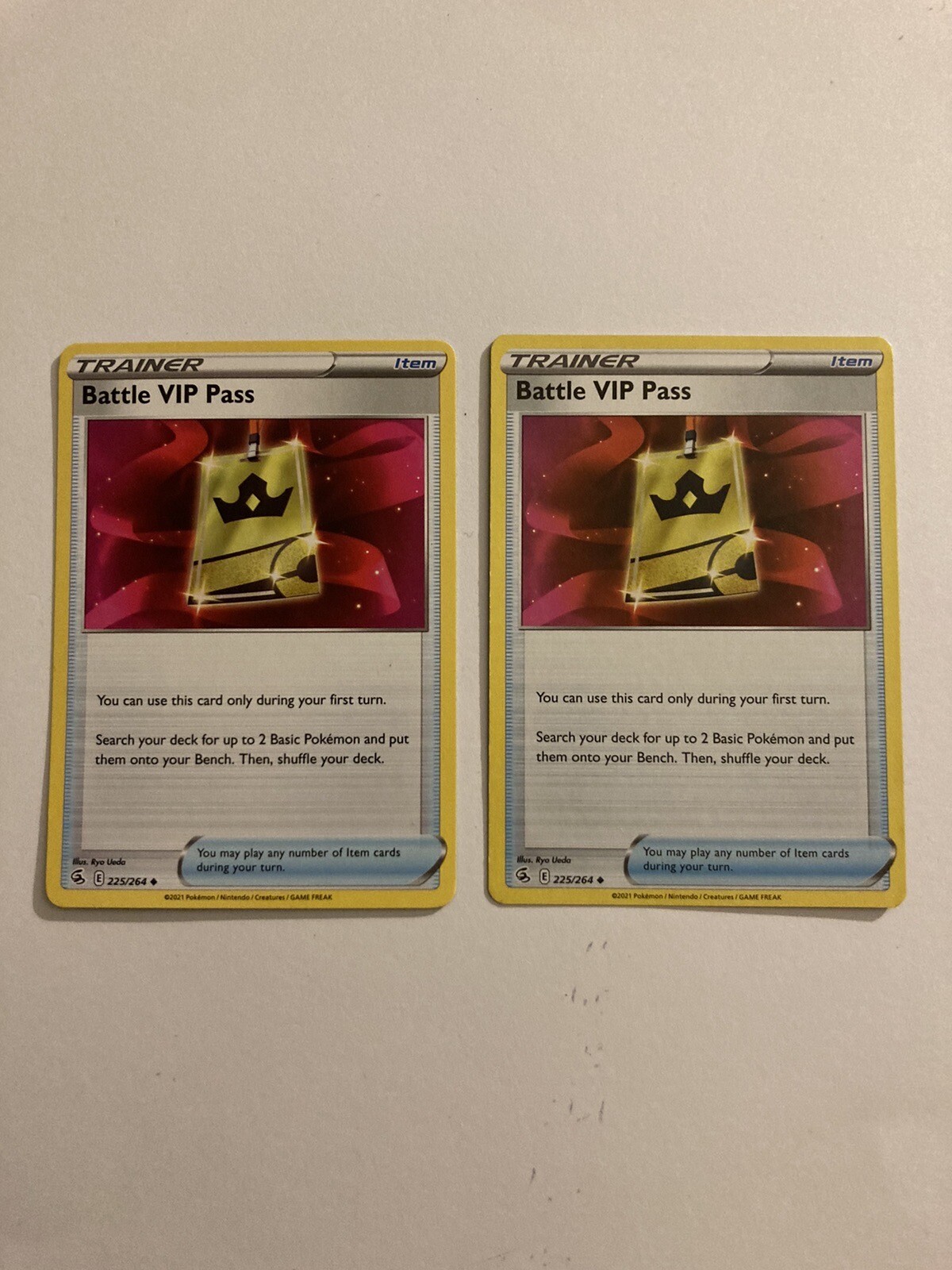 Pokémon TCG Battle Vip Pass Fusion Strike 225/264 Regular Uncommon Lot ...