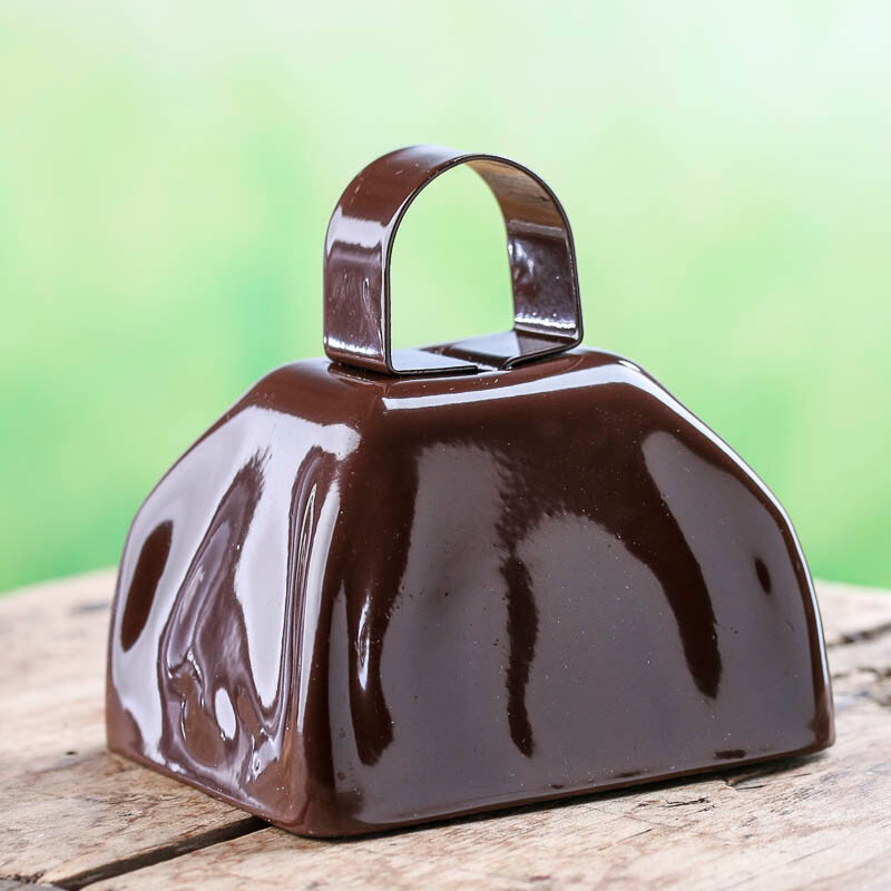 Bulk Lot of 12 Brown Metal 3" Cowbells with Handle for Football Games ...