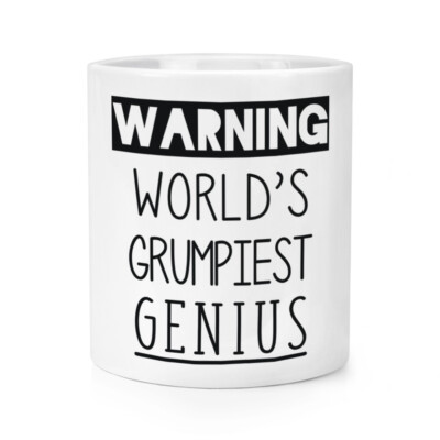 Warnung World's Grumpiest Genius Makeup Pinsel Bleistift Topf Lustig ...