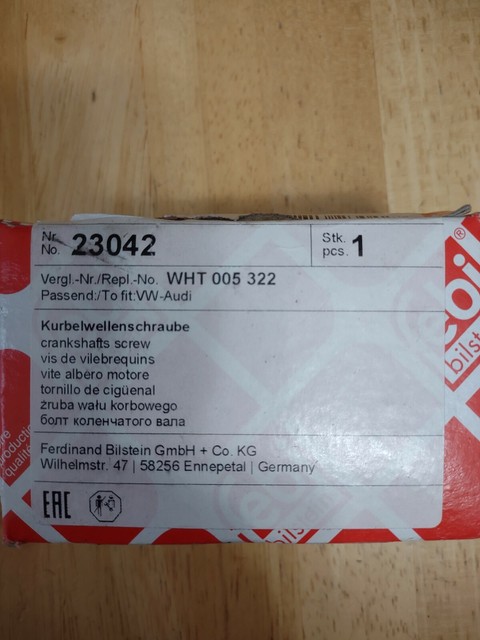 VW Crankshaft Screw 23042 Wht005322 Beetle EOS Golf Jetta PASSAT for ...