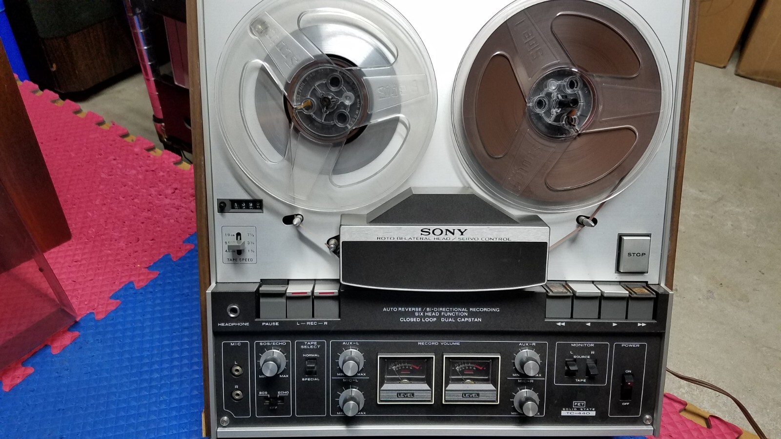 Vintage Sony TC-440 Reel To Reel With Dust Cover. | eBay