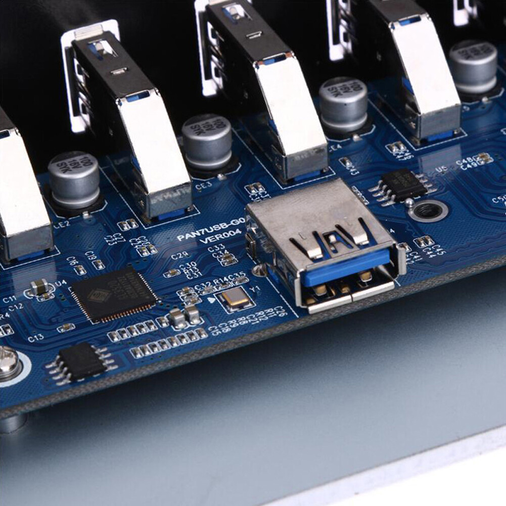 Adapter 7-Ports Cable Front Panel Pin 5.25" USB 3.0 Fast Charging Metal ...