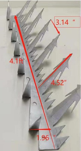 Stainless Steel Anti-Climb Fence Spikes | Security Fence Topper, 50 ...