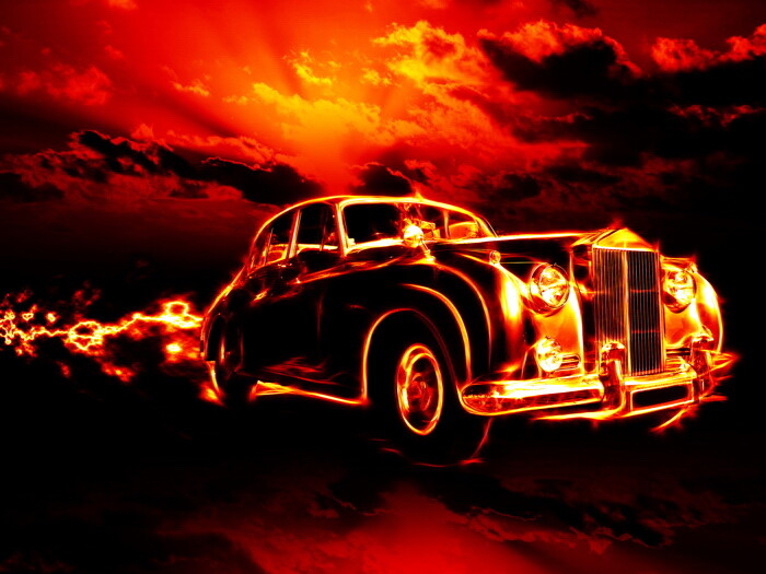 Ghost Rider Car On Fire