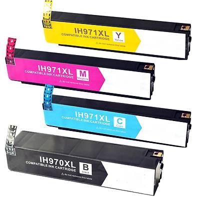 4 Pack Compatible For HP 970XL 971XL Ink Cartridges OfficeJet Pro ...