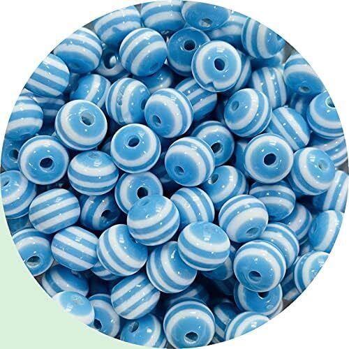 round solid colours striped resin beads 6, 8, 10mm/50pcs, 14mm/10pcs | eBay