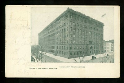 Washington DC postcard Government Buildings Printing Office Private ...
