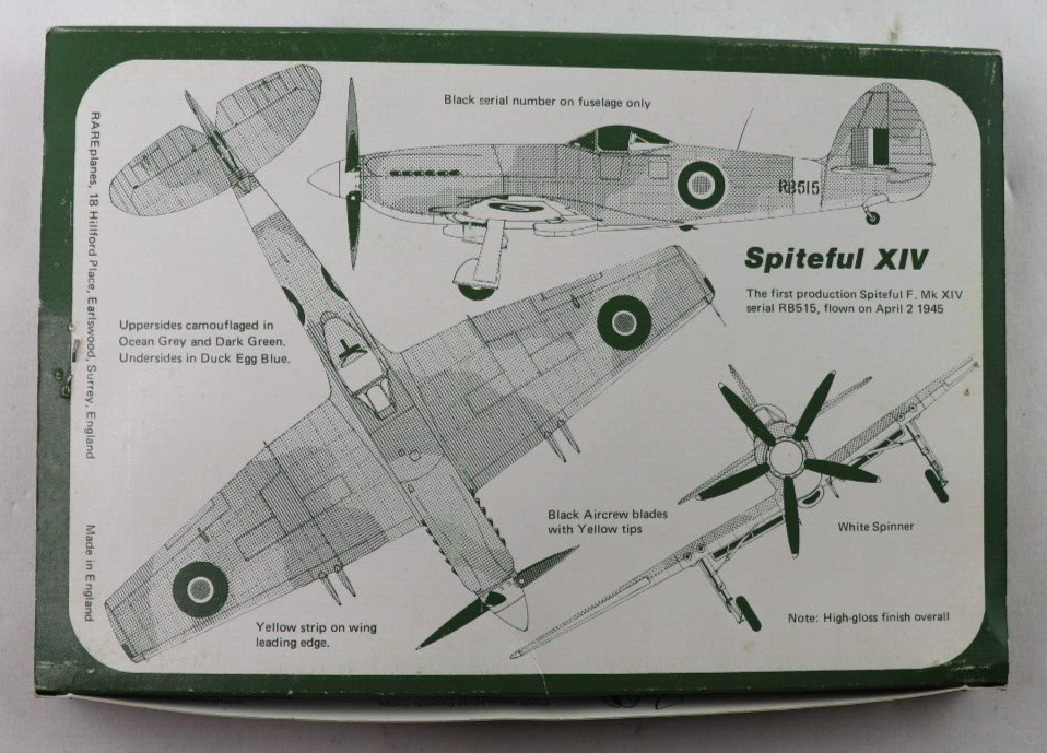 Vintage Rare Plane Vacforms 1987 RP02009 1/72 Scale Supermarine ...