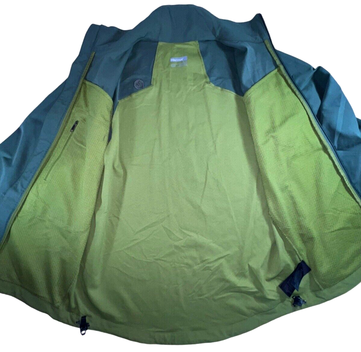 Marmot Mens Medium Soft Shell Jacket M3 Green Full Zip Hiking Active ...