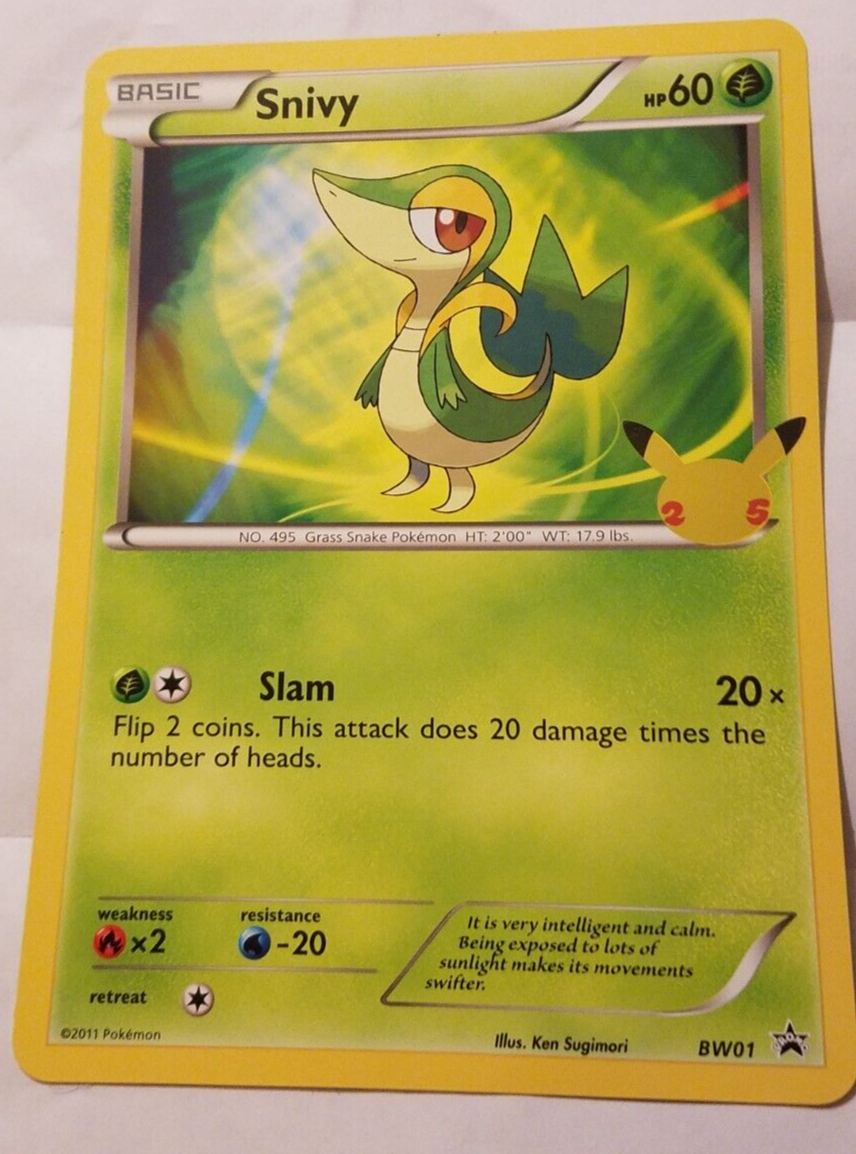 3x LARGE JUMBO POKEMON CARDS TEPIG OSHAWOTT SNIVY POKEMON 25th ...