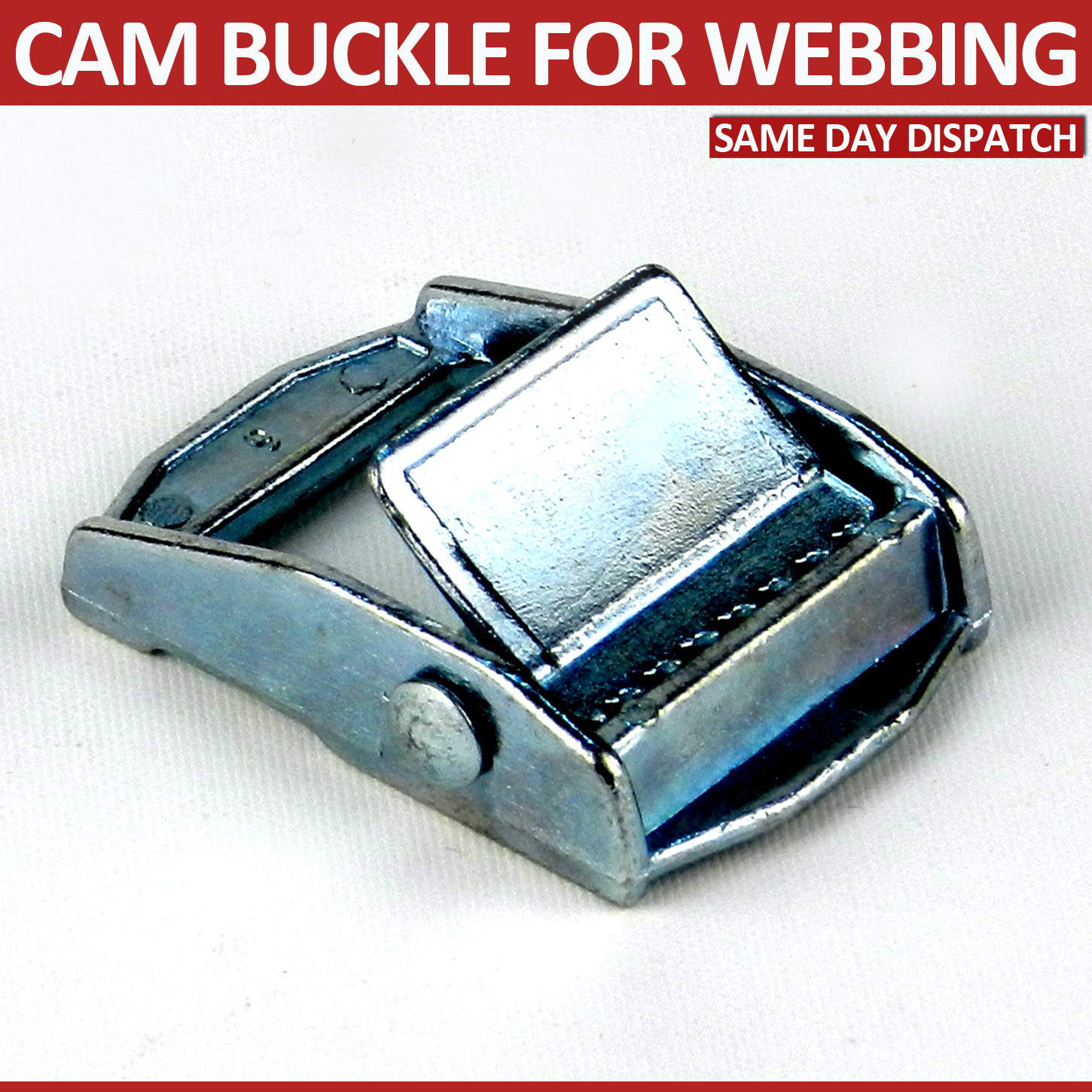 Pressed Cam Buckle 25mm Flap Tie Down Secure webbing Fastening Zinc ...