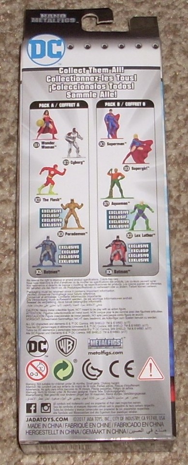 2018 Jada DC Metals 5 Pack Batman Flash Wonder Woman+ Nano Metalfigs ...