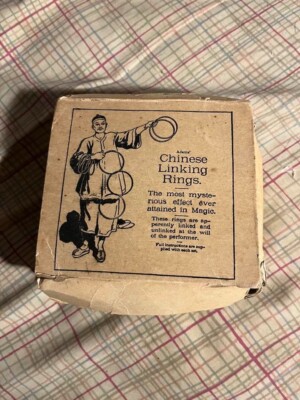 LOT OF 2 Vintage Adams Magic Tricks Chinese Linking RIngs & Ball & Vase ...
