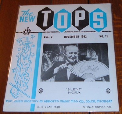 1962 Tops Magic Magazine~MAGICIAN SILENT MORA~ABBOTT'S MAGIC CO COLON ...
