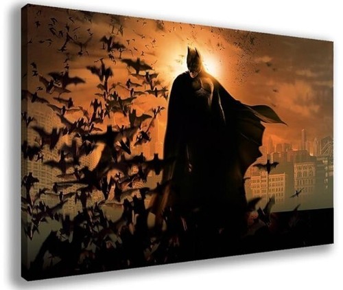 Dark Knight Batman DC Canvas Art 24x16 – Cool Wall Poster for Home or ...