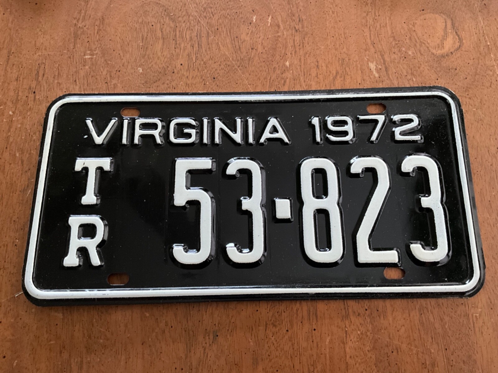 1972 Virginia Trailer License Plate Tag TR 53-823 | eBay