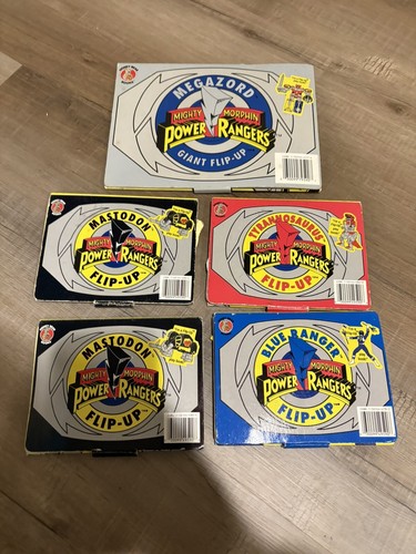 MMPR Mighty Morphin Power Rangers flip up Blue Ranger, Mastodon, book ...