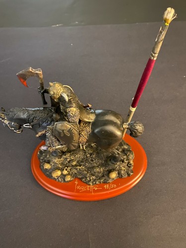 FRANK FRAZETTA DEATH DEALER STATUE 48/50 HAND FINISHED SIGNED & # BY F ...