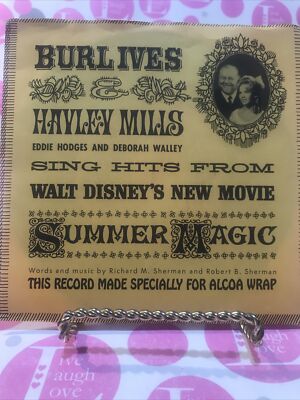 Walt Disney's Summer Magic Burl Ives/Hayley Mills 45 RPM Record 1963W ...