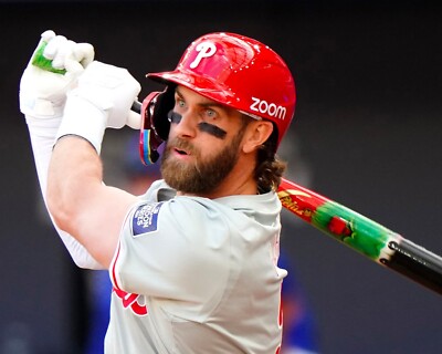 Bryce Harper Phanatic Guard Bat Philadelphia Phillies 2024 London 8x10 ...