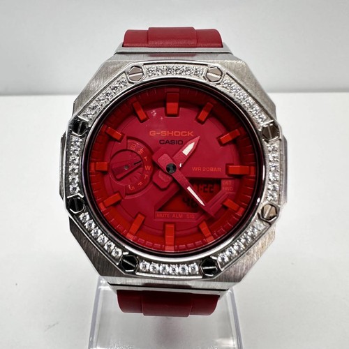 G-Shock GA2100 Red Dial 45mm Men's Watch - Used, Scratched Screen KG101 ...