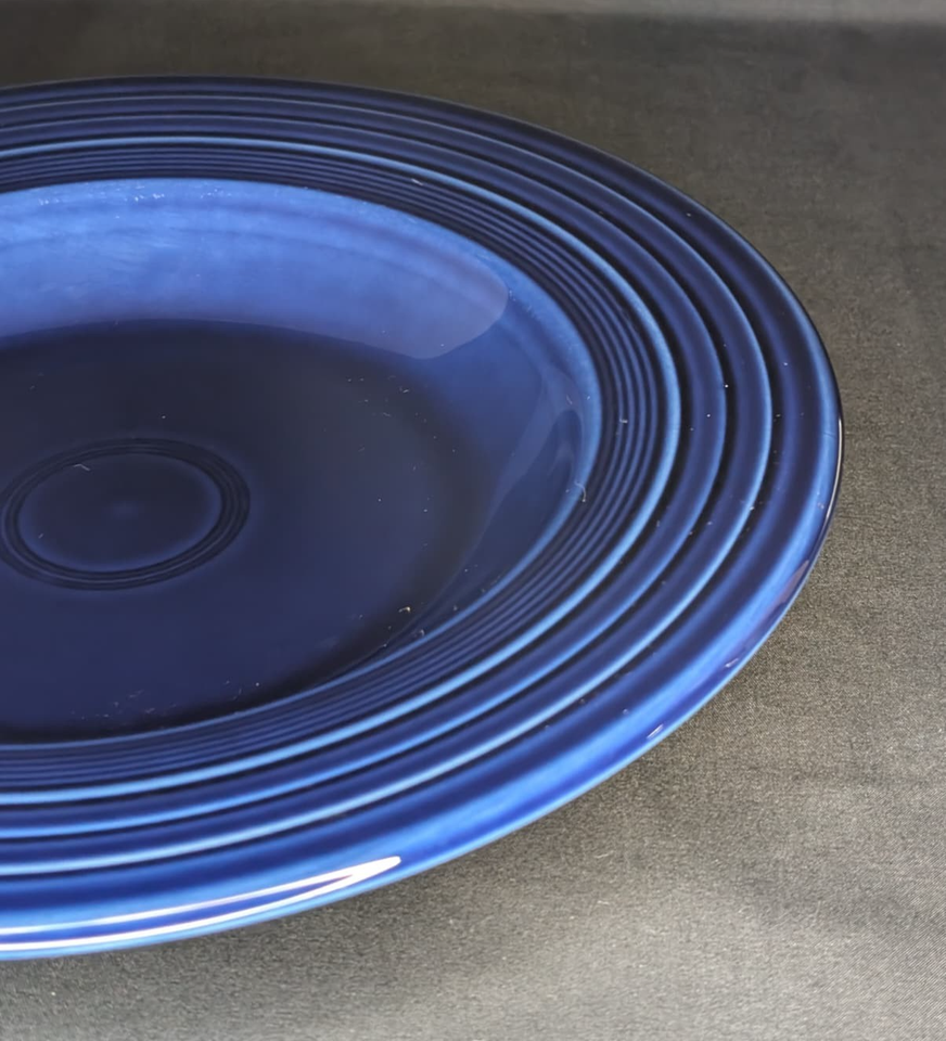 Set of 3 Fiesta Cobalt Plates – 2 Dinner 10.5" + 12" Deep Pasta/Serving ...