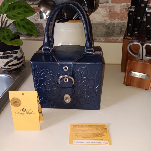 Patricia Nash NWT Leather Rose Tooled Avadi Box Handbag | eBay