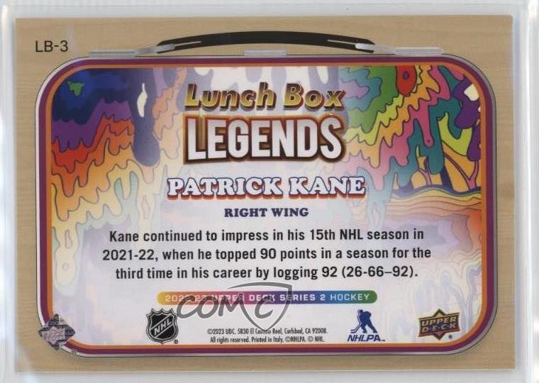 2022-23 Upper Deck Series 2 Lunch Box Legends Patrick Kane #LB-3 | eBay