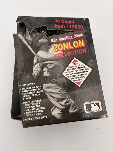 1991 The Sporting News Conlon Collection Baseball Box Opened Packs | eBay