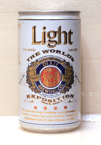 DIXIE LIGHT "The World's Exposition" BO beer can | eBay