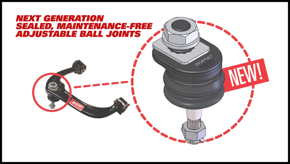 SPC Replacement Adjustable Ball Joint Pair For SPC Arm 25455 25465 ...