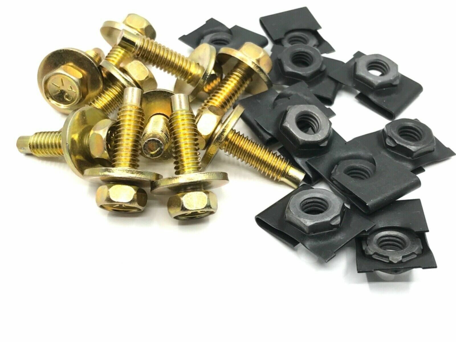 Chevy GM inner fenders "J" nuts & 5/16-18x 1-3/16 yellow fender bolts ...