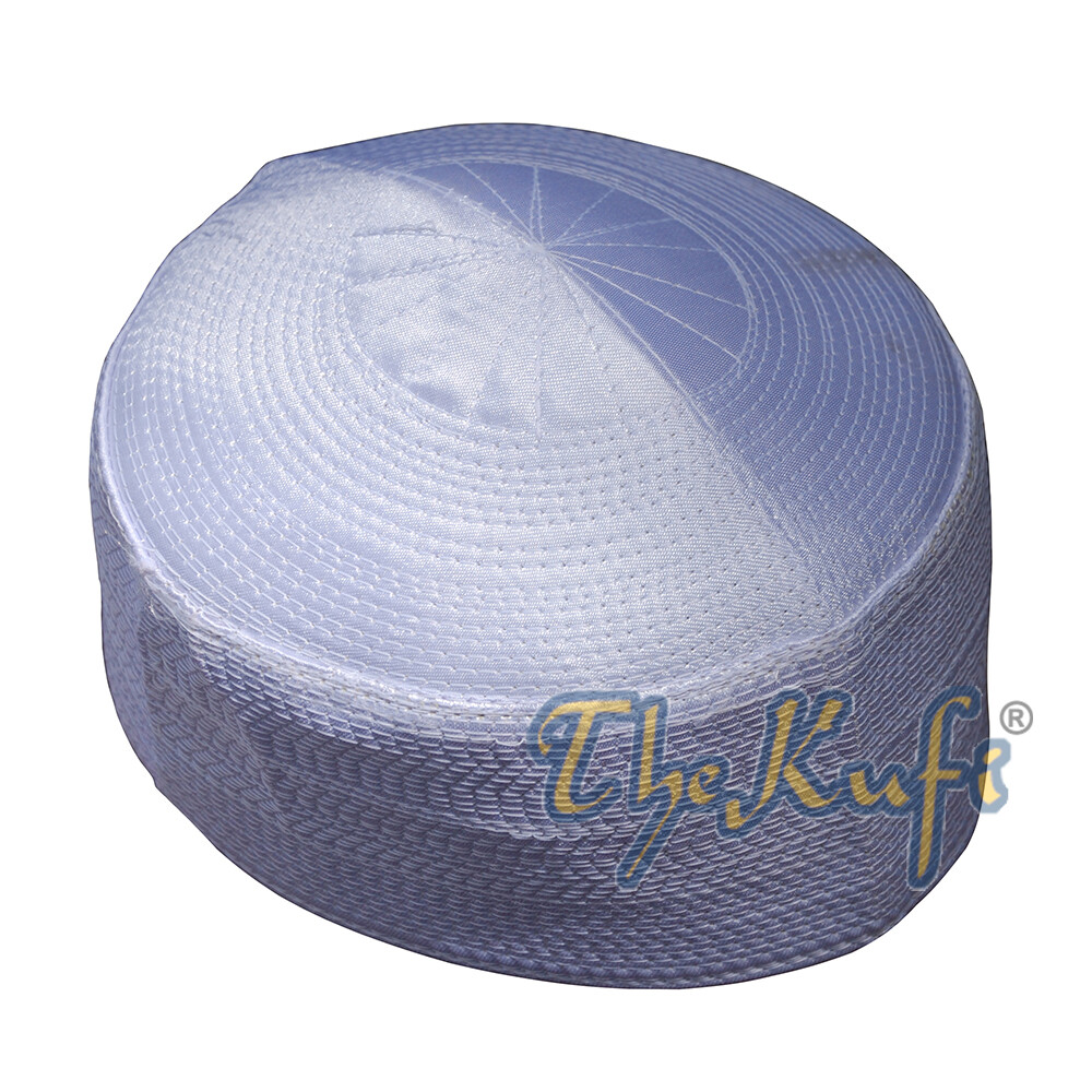 White Semi-rigid Islamic Kufi Hat Taqiya Takke Skull Cap Kofiah Songkok ...