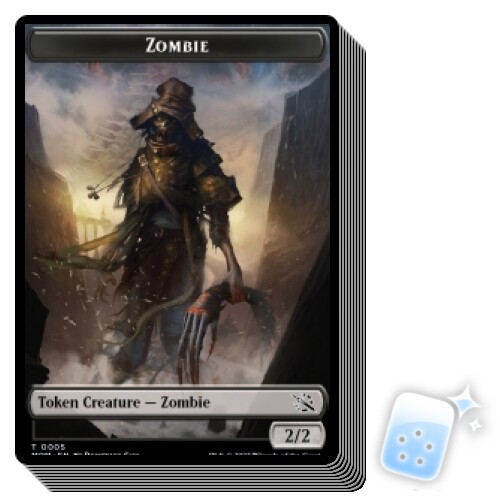 10 pcs Zombie Token (5) M/NM Magic: The Gathering MTG March Of The ...