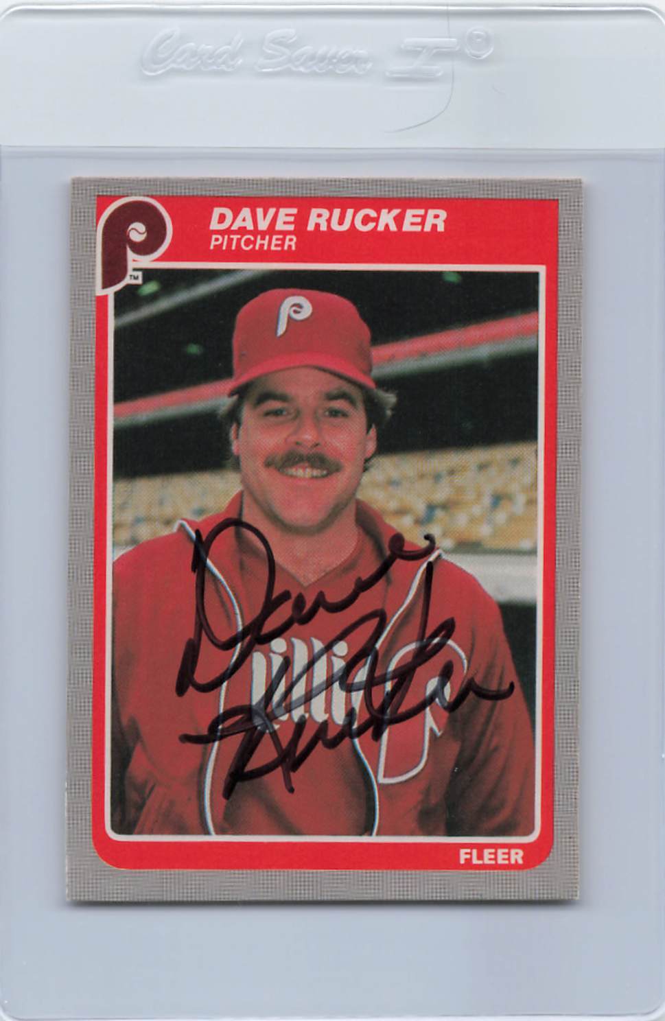 1985 Fleer #U92 Dave Rucker Phillies Signed Auto *G4590 | eBay