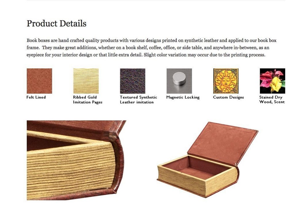 Marquis Antique Design Decorative Nesting Book Boxes Set Handmade Wood ...