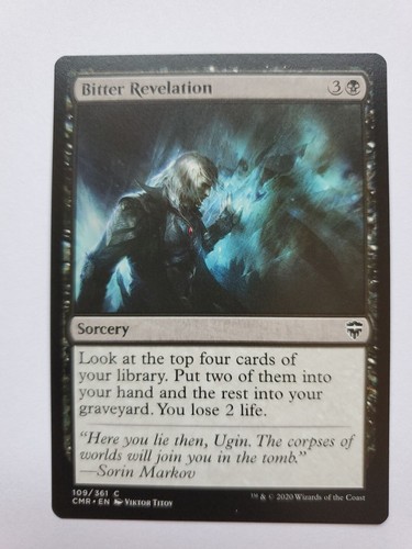 MTG Magic The Gathering Card Bitter Revelation Sorcery Black Commander ...