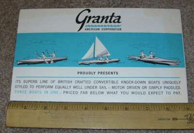 GRANTA Knock-Down Boat Dealer Sales Brochure Catalog CATALINA ...