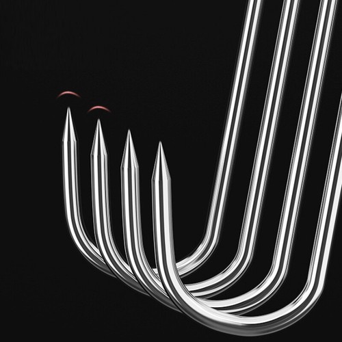 10pcs/set Bacon Hooks Hanging Design Easy-to-use Stainless Steel Meat S ...