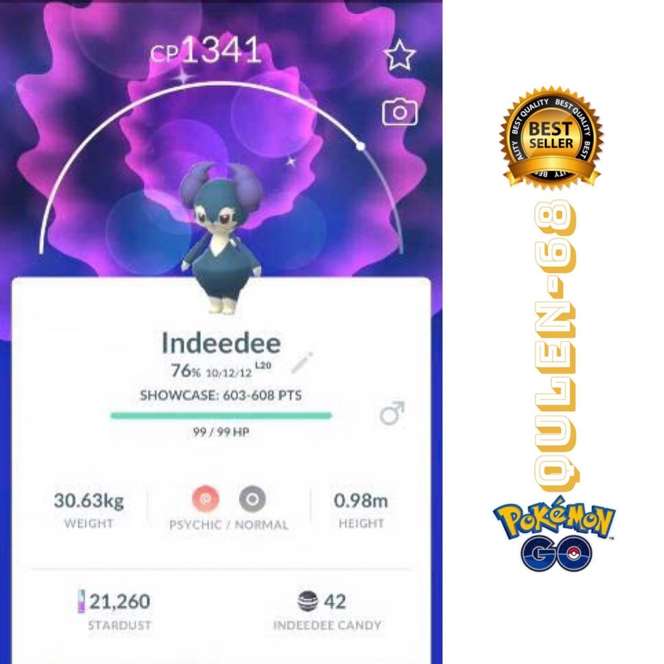 PokéMon Go - Shiny Indeedee - Trade registered or P"T C- Available | eBay