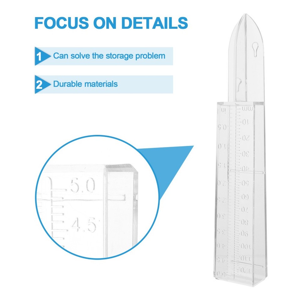 1Pc Plastic Rain Gauge Tubes Outdoor Rainfall Gauge Rainfall Measuring ...