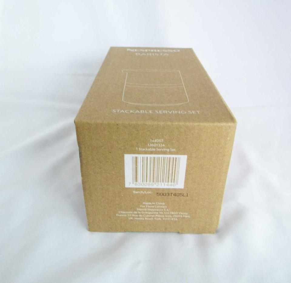 NEW Nespresso Stackable Serving Set ~ in Box, Barista Collection FREE ...