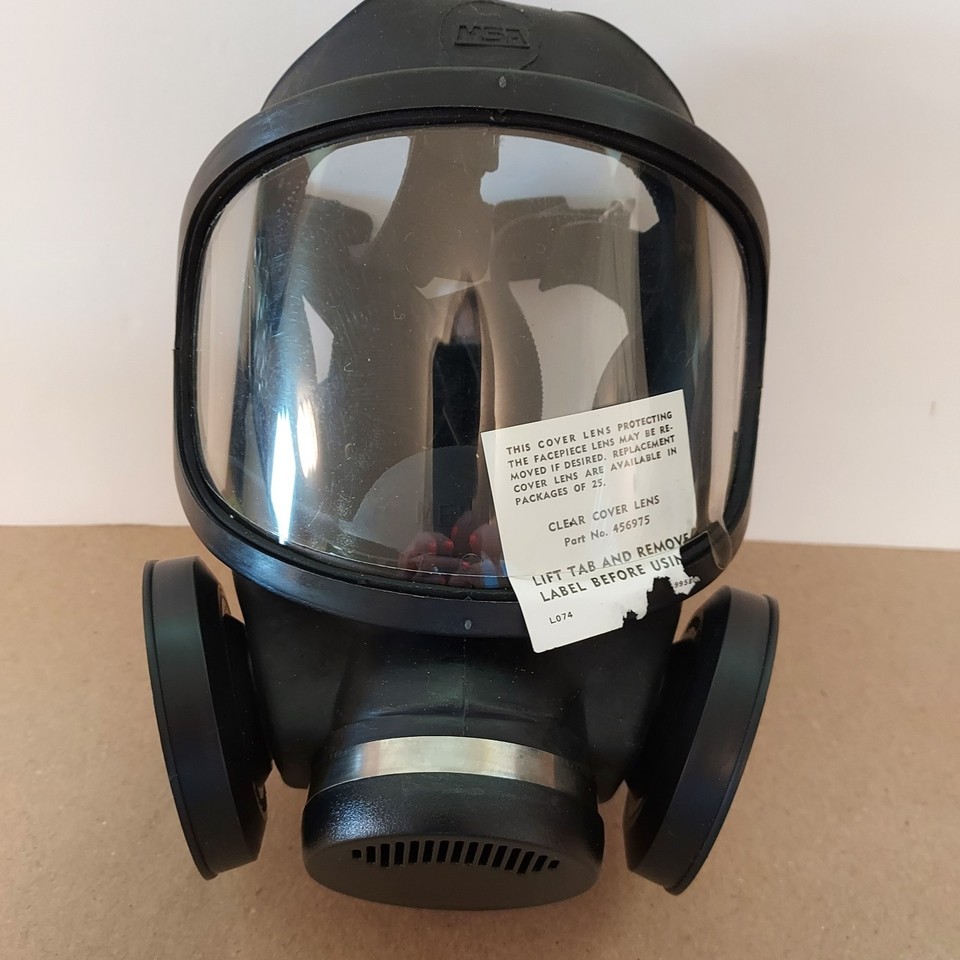 MSA 7-204-1 Military Grade Respirator w/ Cover Lens Medium Nwt NEW Gas ...