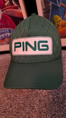 PING Golf Hat Heritage Tour Masters Green Quilted Adjustable Snapback ...