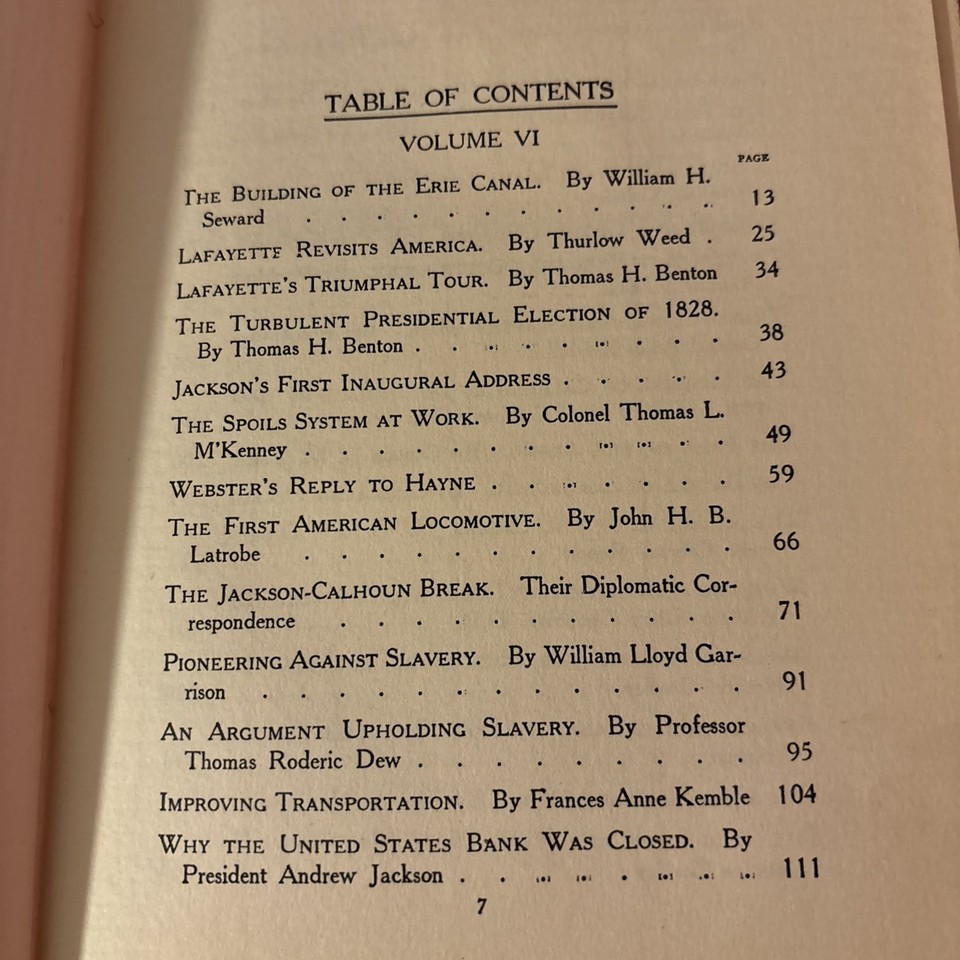 1925 America Volume VI The Developing Nation 1820-1845 VFW Americanization Dept | eBay