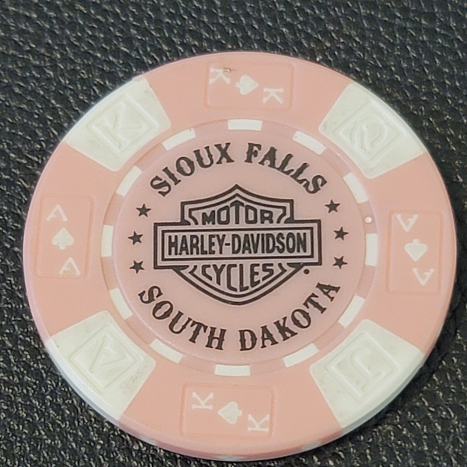 J&L HD ~ SOUTH DAKOTA (Pink AKQJ design3) Harley Davidson Poker Chip | eBay
