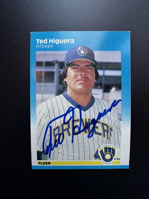 1987 Fleer #346 Ted Higuera Autograph Milwaukee Brewers | eBay