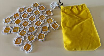 2009 Nab-It Game Replacement Parts/Pieces - 25 Two-Sided YELLOW Letter ...